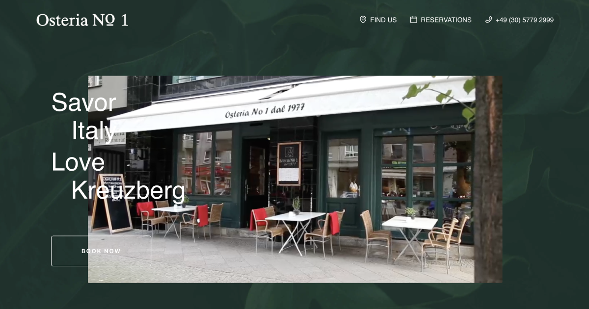 Osteria N.1 | Authentisches Italienisches Restaurant in Kreuzberg, Berlin